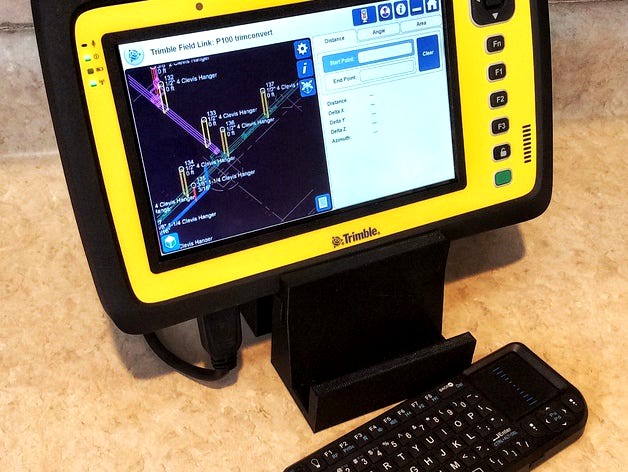 Trimble field link stand and dust plugs by Erieforage 3d model