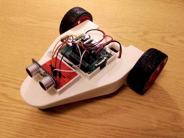CamJam EduKit #3 Robot Chassis for the Raspberry Pi by DanielBull 3d model
