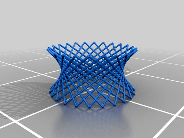 Customizable hyperbolic mesh sculpture by gunderson 3d model