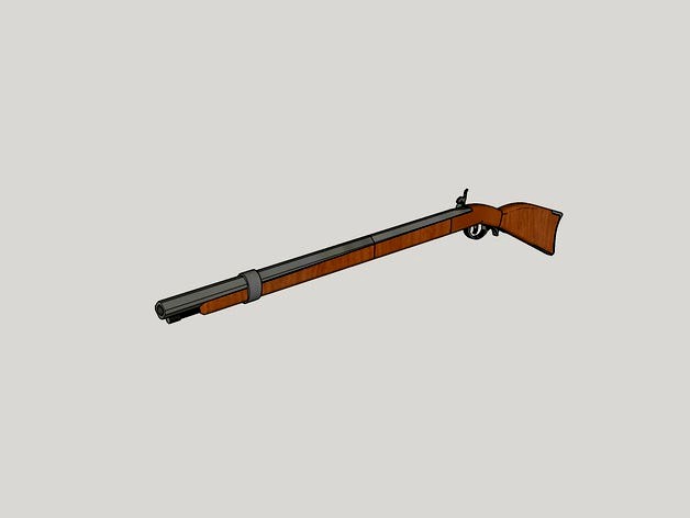 17th Century French Musket by grimmindustries 3d model