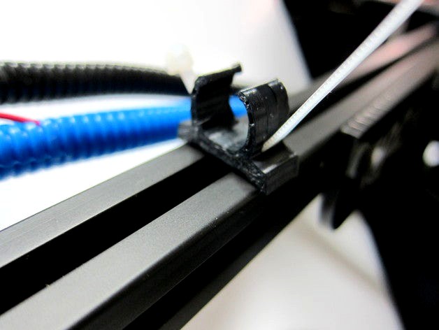 8020 Extrusion Zip tie Cable routing clip by DrazzticAction 3d model