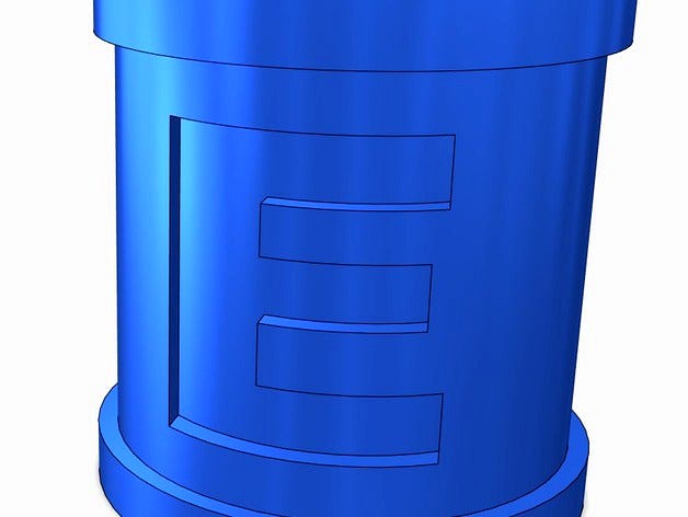 Mega Man E Tank Cup Holder by JaysonHale 3d model