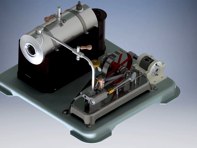 Jensen Model 75 Steam Engine by wrmaniatis 3d