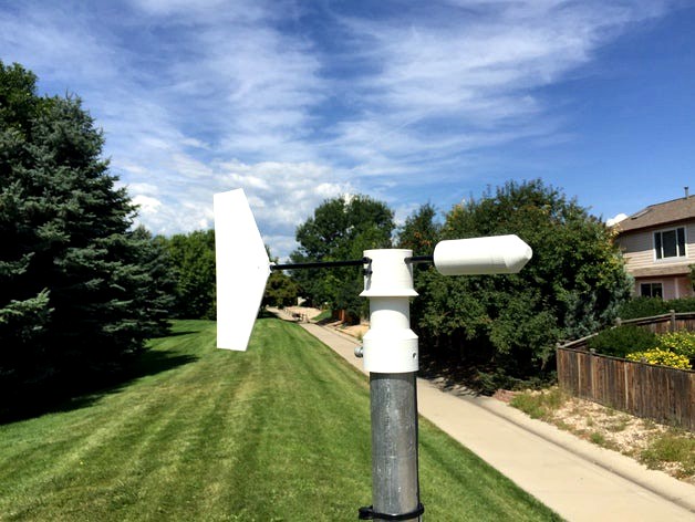 Wind Vane for Arduino or Pi Weather Station by micromet 3d model