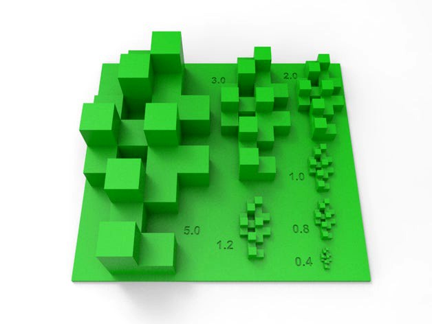 Cube Print Test Model for Minecraft by Tomonori 3d