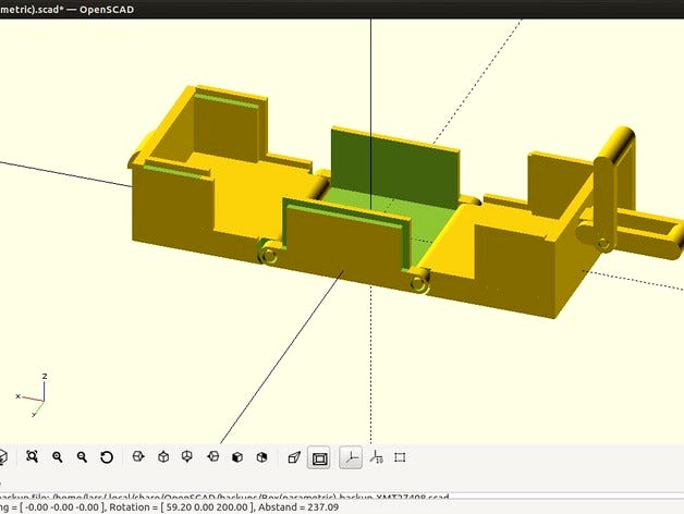 Parametric Box with Latch by Millimeter94 3d model