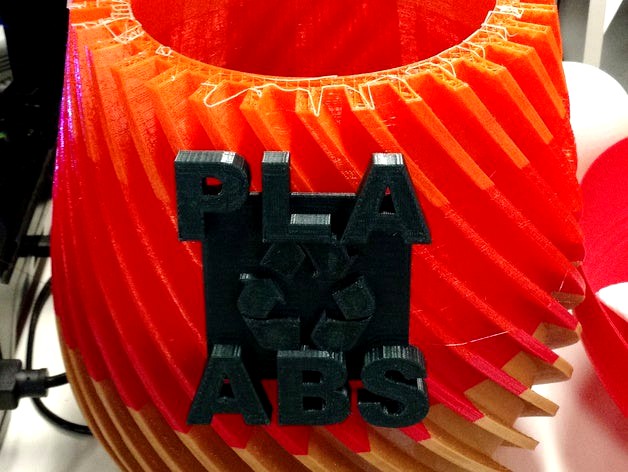 ABS / PLA Recycling logo by MattySmooth 3d model