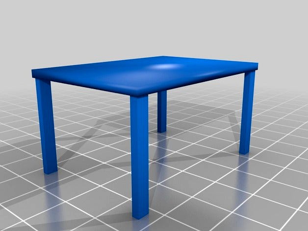 Low Poly Table by sahir 3d model