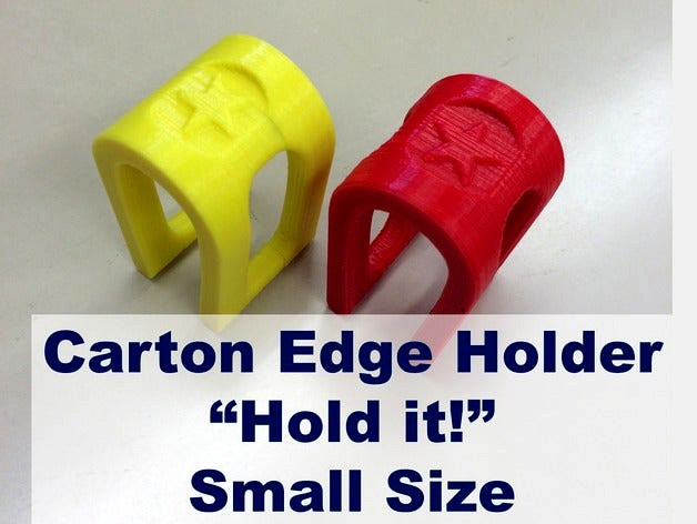 Carton Edge Holder "Hold it!" Small Size by FlyingpiggyJp 3d model