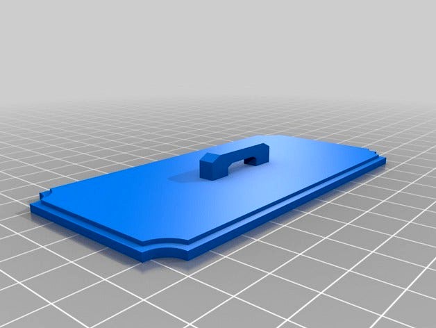 Hammond 1590B Lid Template by sroyalty 3d model