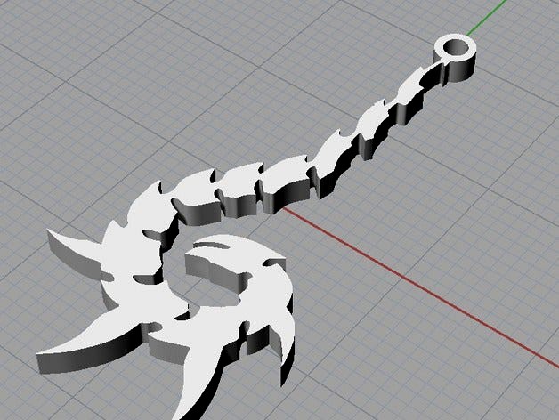 Bionicle Rahkshi Pendant by legozebra 3d model