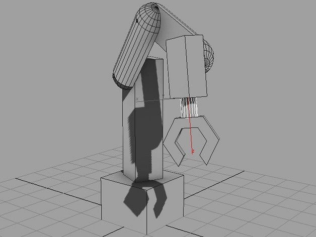 Simple robot arm by ErnstRead 3d model