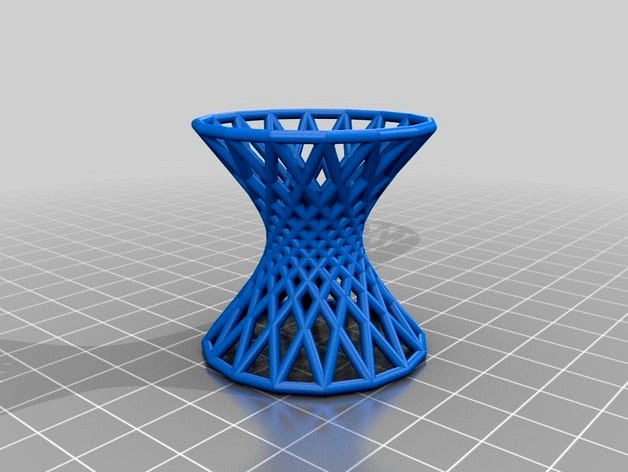 Hyperboloid of one sheet by wwebber 3d model
