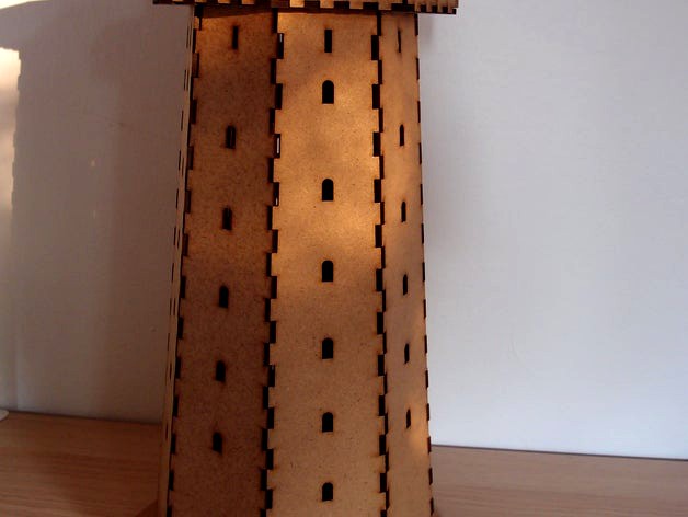 laser cut - lighthouse by alextt 3d model