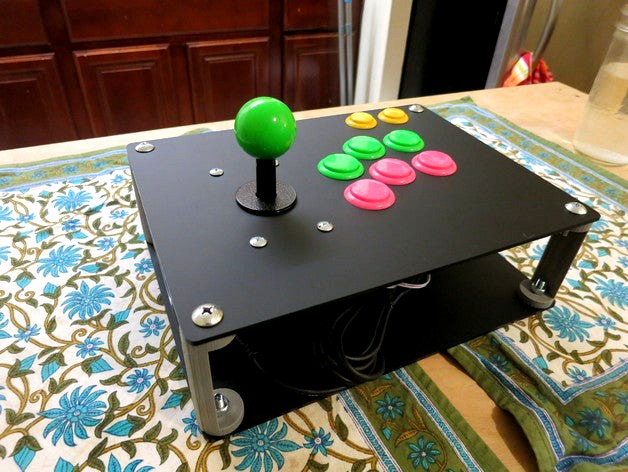 Raspberry Pi Arcade Stick Console by nocarrier 3d model