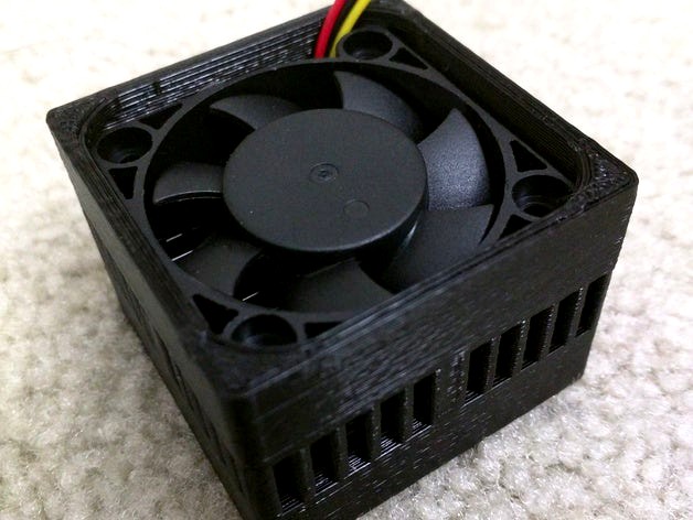 40mm heatsink and fan mount for motor by msun2000 3d model