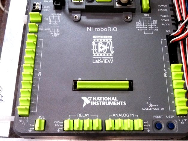 FRC RoboRio Pin Covers by 1212Robotics 3d model