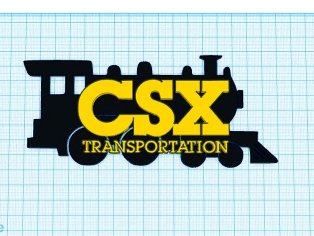 CSX railroad logo by ukcat 3d model