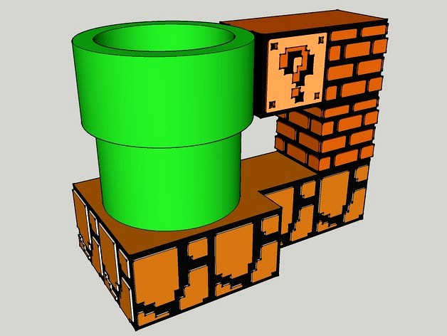 Super Mario Can Stein by firepinto 3d model