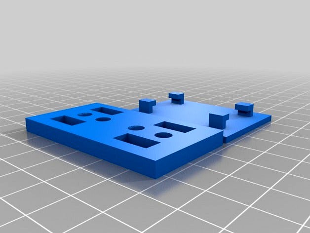 Quad slot/key lock template by Capitali 3d model