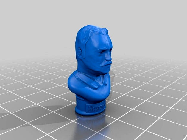 Ron Swanson Bust (resculpt) by abrokadabra 3d model