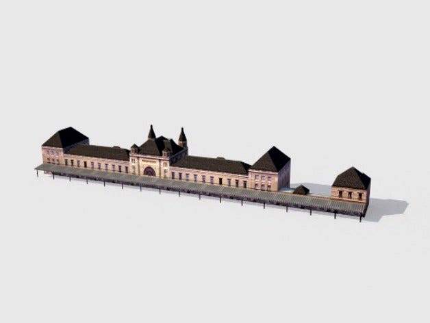 Railway Station - Pecs, Hungary by FriedwaldLtd 3d model