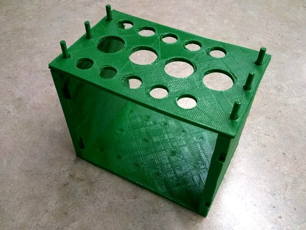 Modular Test Tube Rack by goliath182 3d model