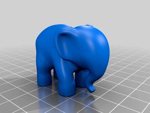 Cute Little Elephant by PeterShook 3d model