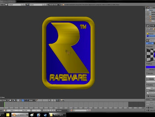Rareware Logo by Vadmin 3d model