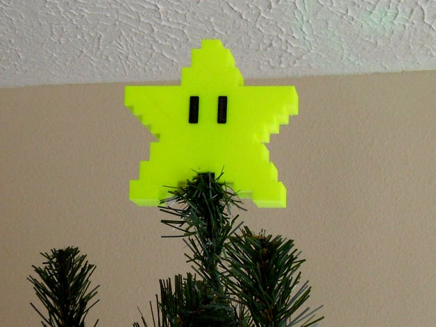 Pixel tree topper star eyes by laboratory424 3d model