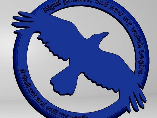 Game of Thrones The Black Crow Medallion by JakeWyman 3d model