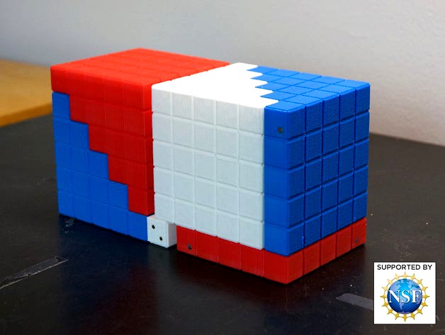 Square Pyramidal Numbers Puzzle Manipulative by DesignByNumbers 3d model