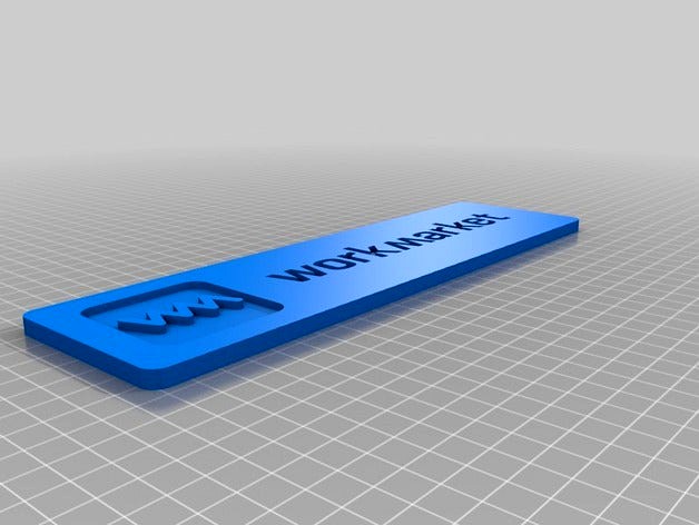 Work Market Logo (in 3D!) by gruen model
