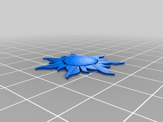 Disney Tangled Sun Symbol by EdisonM 3d model