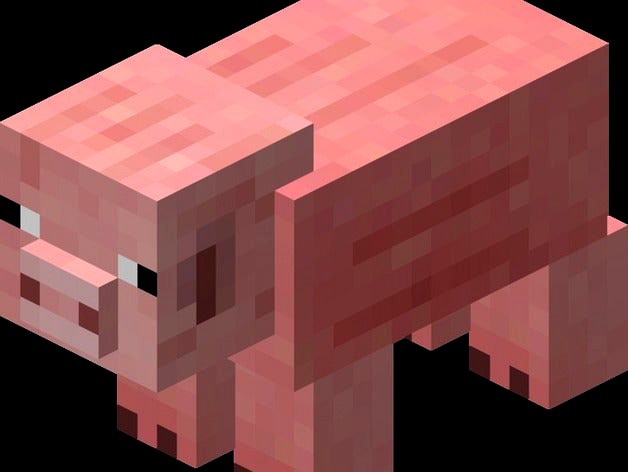 Minecraft pig by 3ducation model