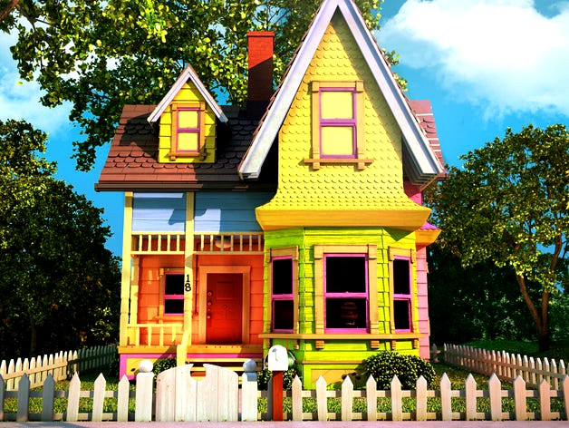 Carl's House (From Pixar's Up) Balloon Weight by WEDimagineer 3d model
