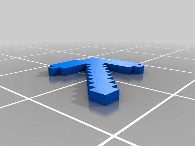 Minecraft Pickaxe by el10t 3d model