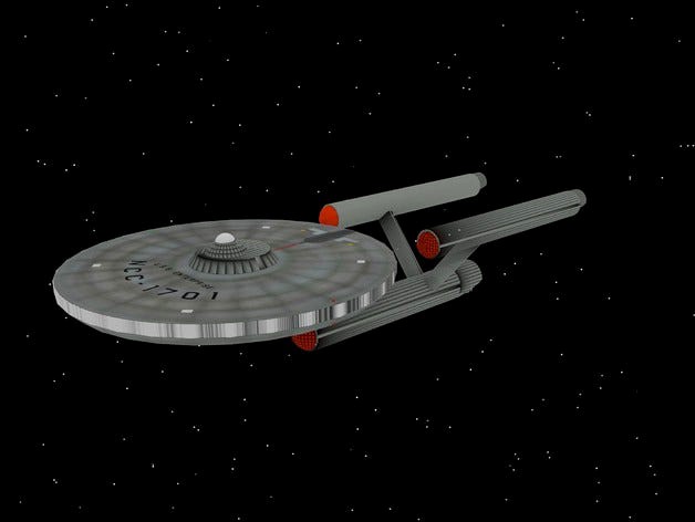 Star Trek - Original Series - Enterprise Model (Rough) by saralau 3d