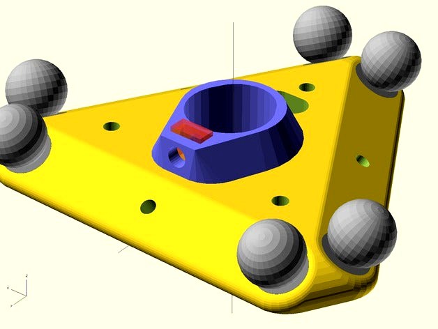 Customizable Delta Printer Effector and Carriage for Magnetic Joints by ...