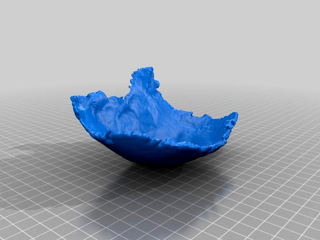 Right parietal bone anatomical model by Mvetto 3d