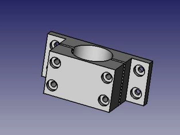 Parametric Pipe Clamp - FreeCAD by jpstaub 3d model
