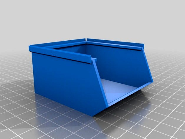 customizable stackable box by yujika 3d model