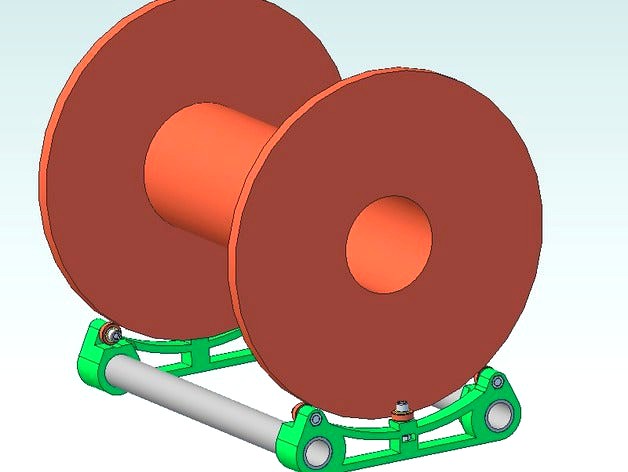 Big Spool Roller for 14" Diameter Filament Spools by Verohomie 3d model