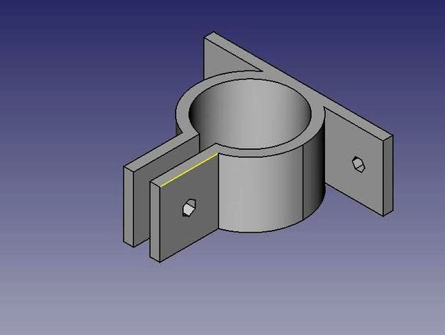 PVC Pipe Clamp - Parametric by jpstaub 3d model