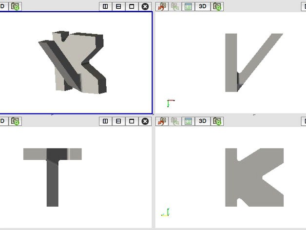 VTK 3-axis logo by vibraphone 3d model