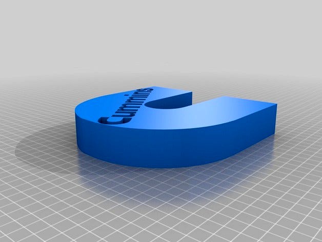 Commins logo by svargas93 3d model