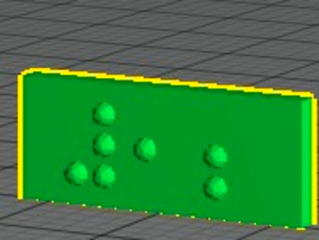 Braille numbers, 1-12 in Nemeth code with number sign by jaqtikkun 3d model