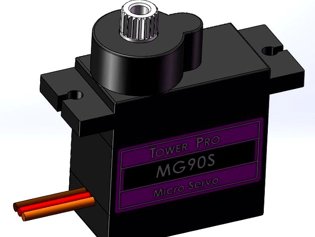 Servo model, MG90S, Tower Pro by davew_tx 3d
