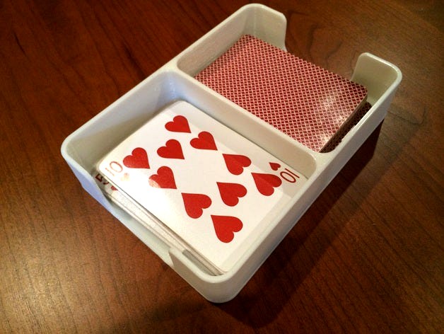Playing Card Draw/Discard holding tray by RobR 3d model