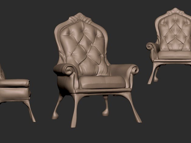 fancy chair by framedworld 3d model